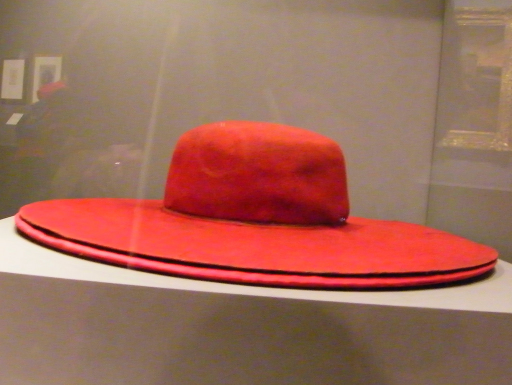 The red hat of Cardinal Wolsey, 16th century, felt, silk, D. 47 cm ...